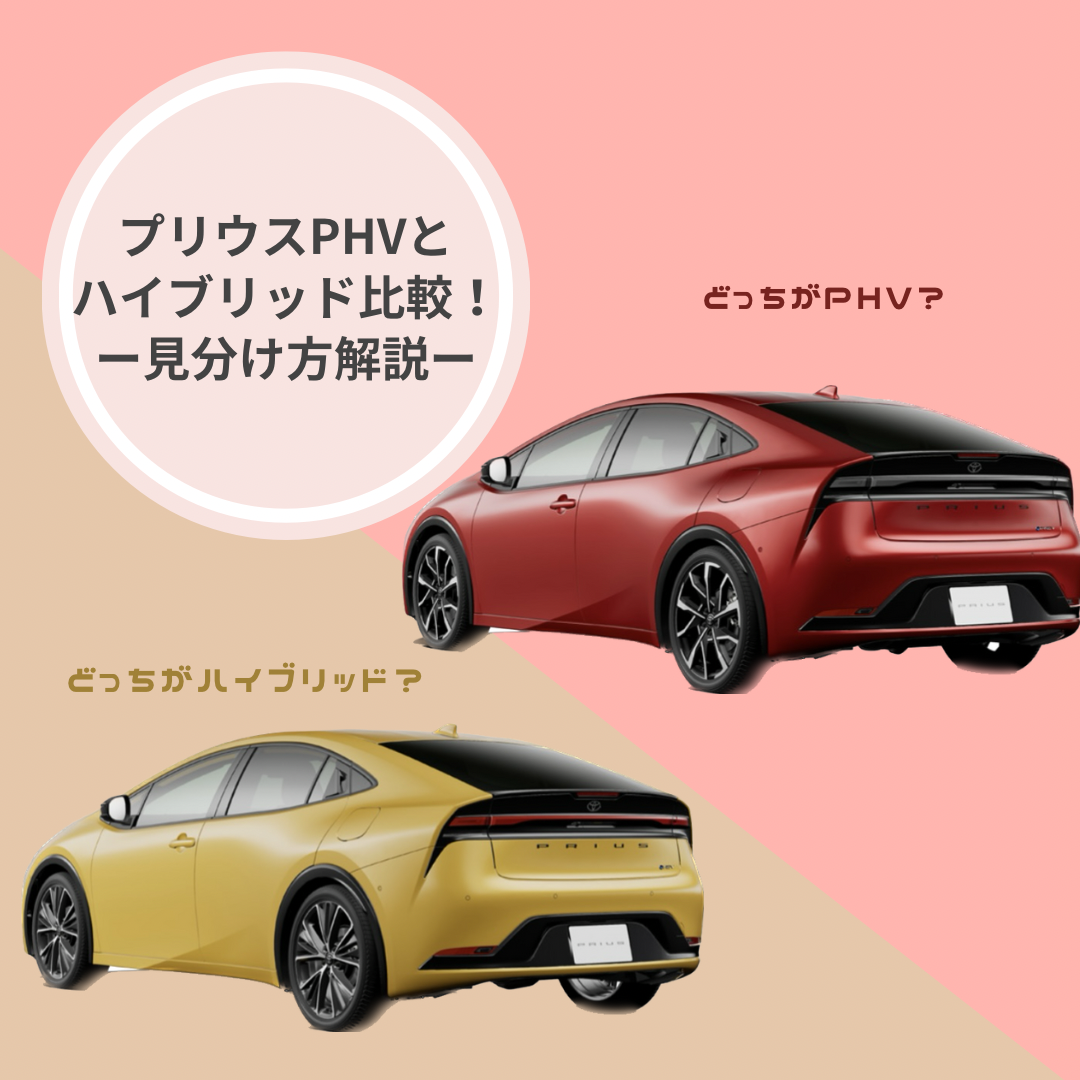 【トヨタ新型プリウスPHV2023年】新型プリウスPHVと新型プリウスHVの違いを比較！見分け方、燃費ご紹介いたします